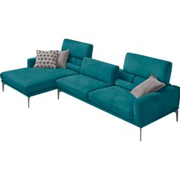 Ecksofa Egoitaliano, B:277cm H:95cm T:157cm, blau, Wohnzimmer, Sofas, "Masu, Design trifft sensationellen Sitzkomfort", inkl. 2 Kissenrollen,