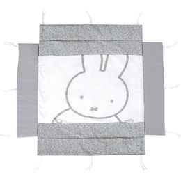 Laufgittereinlage Roba, grau, Obermaterial: 65% Polyester, 35% Baumwolle, Bettnestchen, "miffy"