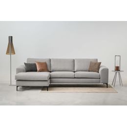 Ecksofa OTTO HOME, B:294cm H:84cm T:160cm, beige, 100% PES, Wohnzimmer, Sofas, "Henry, L-Form, Breite 294 cm", mit Metallbeinen, Wellenunterfederung,
