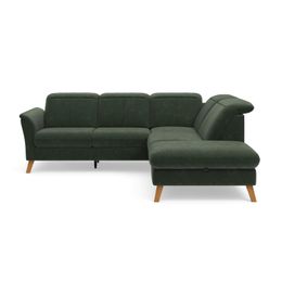Sit & More Ecksofa SIT & MORE, B:250cm H:91cm T:220cm, gr&uuml;n, 90% Polyester 10%Polyamid, Wohnzimmer, Sofas, "Romero L-Form", wahlweise mit oder ohne TV-Funktion,