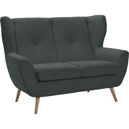 2-Sitzer, B:140cm H:102cm T:90cm, braun, exxpo - SOFA FASHION, Sofas, "ALVESTA, Loungesofa, K&uuml;chensofa, hoher Sitzkomfort, Ohrenbackensofa",