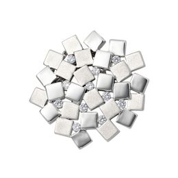 Kettenanh&auml;nger Jobo "Anh&auml;nger Silberanh&auml;nger 32 mm", silber 925, wei&szlig;, Schmuckanh&auml;nger, Damen, Silber 925 (Sterlingsilber), Kettenanh&auml;nger, 925 Silber rhodiniert mit 11 Zirkonia