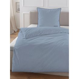Bettw&auml;sche HECHTER PARIS, blau, Satin, 100% Baumwolle, Bettw&auml;sche
