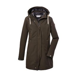 G.I.G.A. by Killtec Damen Softshellparka "GW 19 WMN SFTSHLL PRK", gr&uuml;n, Gr. 38, G.I.G.A. DX BY KILLTEC, Oberstoff: Oberseite: 92% Polyester, 8% Elasthan, R&uuml;ckseite: 100%