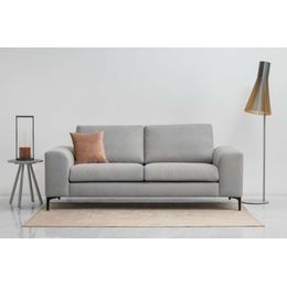 2,5-Sitzer OTTO HOME, B:214cm H:84cm T:95cm, beige, 100% PES, Sofas, "Henry, Kompaktsofa, Breite 214 cm", mit Metallbeinen, Wellenunterfederung,