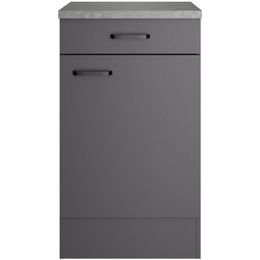 Unterschrank Optifit, B:50cm H:88cm T:60cmanthrazit matt, anthrazit matt, Holzwerkstoff, K&uuml;che, Schr&auml;nke, "OPTImulti", Breite 50 cm, Tiefe 60 cm, mit