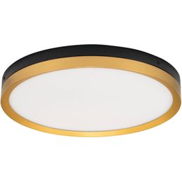 NOVA LUCE LED Deckenleuchte "CANTRIA", 1, &Oslash; 40cm H: 5cm, 1 Stk., schwarz, Wohnzimmer, Leuchten