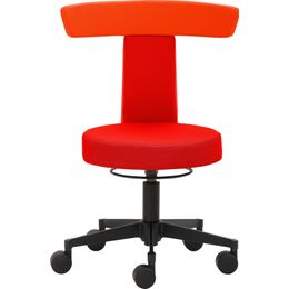 mayer Sitzm&ouml;bel Arbeitshocker MAYER SITZM&Ouml;BEL, B:54cm H:86cm T:56cm, rot, 100% post-consumer recyceltes Polyester, Hocker, "Funktionshocker myDUO", besonders
