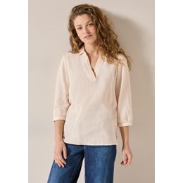 Cecil Damen Klassische Bluse, lila, Gr. XXL, unifarben, Web, 100% Baumwolle, Blusen, mit 3/4 &Auml;rmeln