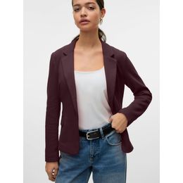 V&eacute;ro Moda VERO MODA Damen Jerseyblazer "VMJULIA LS BLAZER JRS NOOS", rot, Gr. 38, unifarben, Jersey, Obermaterial: 66% Polyester, 34% Baumwolle, Blazer