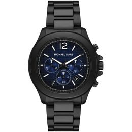 Michael Kors Herren Chronograph "SAGE", schwarz, Armbanduhren, Armbanduhr, Herrenuhr, Edelstahlarmband, analog, Tag, Stoppfunktion