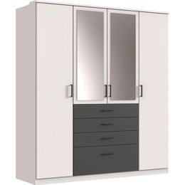 Kleiderschrank wimex, B:180cm H:199cm T:58cm, wei&szlig;, Spanplatte, Jugendzimmer, Schr&auml;nke, "Cottbus, in wei&szlig; oder grau modern kombiniert mit