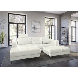 Sit & More Ecksofa SIT & MORE, B:284cm H:84cm T:175cm, wei&szlig;, Wohnzimmer, Sofas, "Bendigo L-Form", inklusive Sitztiefenverstellung, Bodenfreiheit 12 cm, in 2