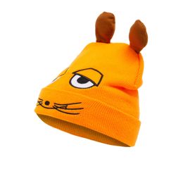 KOAA Jungen Beanie "Maus - Mascot", orange, Gr. 1, bestickt, 100% Polyacryl, M&uuml;tzen, mit detailreicher Stickerei