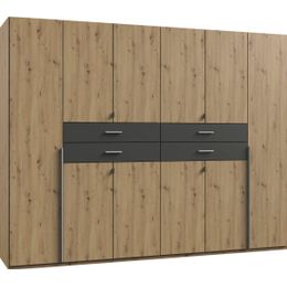 Dreht&uuml;renschrank wimex, B:270cm H:208cm T:58cm, grau, Holzwerkstoff, Schr&auml;nke, "Denver"