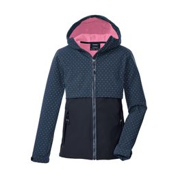 Softshelljacke Killtec "KOW 227 GRLS SFTSHLL JCKT", Kinder, Gr. 176, dunkelblau, Oberseite: 92% Polyester, 8% Elasthan;R&uuml;ckseite: 100% Polyester;Futter: 100% Polyester, Jacken Softshelljacke, Softshelljacke f&uuml;r Kids: wind- und wasserabweisend, reflektierend