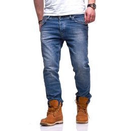 Rello & Reese RELLO & REESE Herren Straight-Jeans "TINT", blau, Gr. 31, 98% Baumwolle, 2% Elasthan, Jeans, im l&auml;ssigen Used-Look