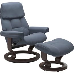 Relaxsessel stressless, B:74cm H:97cm T:74cm, blau, Leder BATICK: BATICK ist ein leicht korrigiertes, durchgef&auml;rbtes und genarbtes M&ouml;belleder, bei