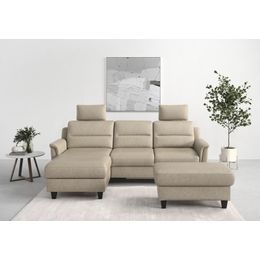 Sit & More Ecksofa SIT & MORE, B:234cm H:90cm T:168cm, beige, Wohnzimmer, Sofas, "Far&ouml; L-Form", inklusive Federkern, wahlweise mit Bettfunktion und Bettkasten