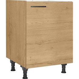 Sp&uuml;lenschrank Nobilia, B:60cm H:87cm T:58,3cm, braun, K&uuml;che, Schr&auml;nke, ""Structura", Ausrichtung w&auml;hlbar, vormontiert, in den Breiten", 45 und 60 cm,