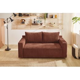 Jockenh&ouml;fer Schlafsofa, B:185cm T:88cm, rot, JOCKENH&Ouml;FER GRUPPE, Korpus: 100% Polyester;Kissen: 100% Polyester, Jugendzimmer, Sofas, "Ron", Platzsparendes Sofa