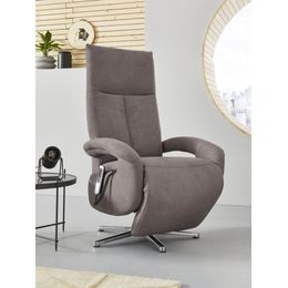 Sit & More TV-Sessel SIT & MORE, B:74cm H:112cm T:82cm, grau, 90%Polyester, 10%Polyamid, Sessel, "Tycoon mit Kopfteilverstellung und 360 Drehfunktion",