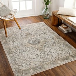 Teppich LIVABLISS, B:160cm H:6mm L:213cm, beige, Kunstfaser, Wohnzimmer, Teppiche, "YEMIN"