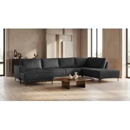 Wohnlandschaft OTTO HOME, B:345cm H:85cm T:210cm, grau, Struktur weich (100% Polyester);Luxus-Microfaser (100% Polyester);Webstoff (100% Polyester),