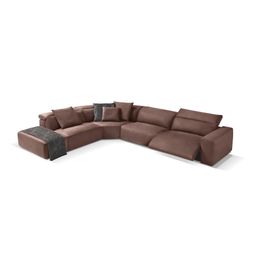 Ecksofa Egoitaliano, B:378cm H:95cm T:282cm, bunt, Leder &raquo;BULL&laquo; (echtes Rindsleder). Geschliffenes, pigmentiertes und behandeltes Rindsleder mit