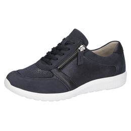 Waldl&auml;ufer WALDL&Auml;UFER Damen Schn&uuml;rschuh "M-IRA-Soft", Gr. 4, blau, Nubukleder, Textil, Schuhe, Freizeitschuh, Halbschuh, Komfortschuh in Schuhweite M (extra