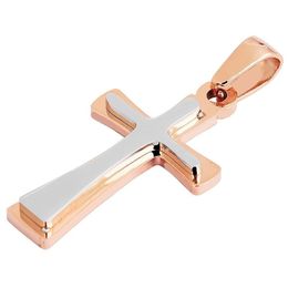 Adelia&acute;s ADELIA ́S Damen Kettenanh&auml;nger "Unisex Anh&auml;nger &ndash; Kreuz Kreuzanh&auml;nger aus Edelstahl", Edelstahlgold, Edelstahl, Schmuckanh&auml;nger, Ein kleines Geschenk