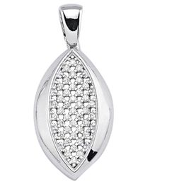 Kettenanh&auml;nger Jobo "Anh&auml;nger Silberanh&auml;nger 26 mm", silber 925, wei&szlig;, Schmuckanh&auml;nger, Damen, Silber 925 (Sterlingsilber), Kettenanh&auml;nger, 925 Silber rhodiniert mit 39 Zirkonia