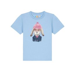 Watabout.kids Shirt 'Hase' girl Blue size 122/128