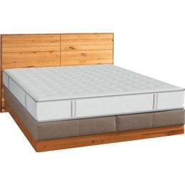 Boxspringbett Alina, B:190cm L:208cm, braun, Struktur GBA (100% Polyester), Jugendzimmer, Komplettbetten, "Clivia", in verschiedenen Gr&ouml;&szlig;en erh&auml;ltlich
