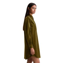 Marc O'Polo Damen Hemdblusenkleid "aus Organic Cotton Stretch"burnished logs, Gr. L, MARC O'POLO DENIM, unifarben, Obermaterial: 98% Baumwolle, 2% Elasthan,