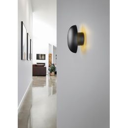 LED Wandleuchte "DAVEY, runde Akku Wandlampe mit Touchdimmer, USB-Anschluss &Oslash; 15,5 cm", 1, &Oslash; 15,5cm, 1 Stk.schwarz matt, REALITY LEUCHTEN, Leuchten,
