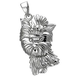 Kettenanh&auml;nger Jobo "Anh&auml;nger Westhighland Terrier 21 mm", silber 925, Schmuckanh&auml;nger, Damen, Silber 925 (Sterlingsilber), Kettenanh&auml;nger, 925 Silber rhodiniert