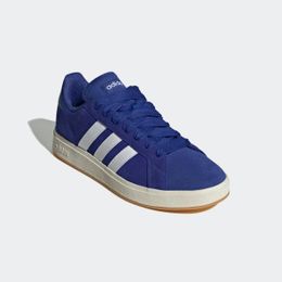 Herren Sneaker "GRAND COURT BASE 00S", adidas Sportswear, Gr. 44, blau, Leder, Synthetik, Schuhe, Design auf den Spuren des adidas Campus 00