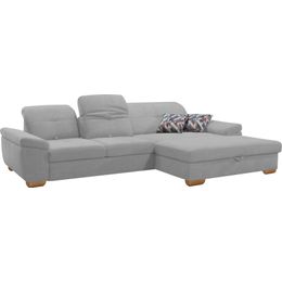 Ecksofa Alina, B:297cm H:91cm T:199cm, grau, Struktur fein XBO (90% Polyester, 10% Polyamide);Chenille GCP (100% Polyester), Wohnzimmer, Sofas,
