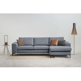Ecksofa OTTO HOME, B:294cm H:84cm T:160cm, grau, 100% PES, Wohnzimmer, Sofas, "Henry, L-Form, Breite 294 cm", mit Metallbeinen, Wellenunterfederung,