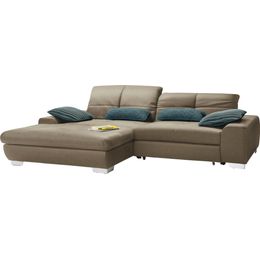 Ecksofa, B:276cm H:89cm T:198cm, beige, SET ONE BY Musterring, 100% Polyester, Wohnzimmer, Sofas, "SO 1200 inkl. Sitztiefen- & R&uuml;ckenverstellung f&uuml;r
