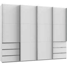 Schwebet&uuml;renschrank wimex, B:300cm H:236cm T:65cm, wei&szlig;, Schr&auml;nke, "Level by fresh to go", mit Synchron&ouml;ffnung