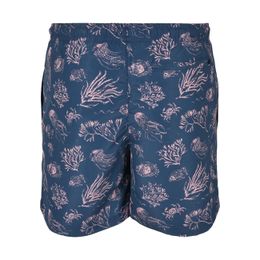 Urban Classics Herren Badeshorts "Urban Classics Herren Pattern Swim Shorts", blau, Gr. 4XL, 100% Polyester, Badehosen