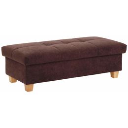 Hocker Home Affaire, B:131cm H:42cm T:61cm, braun, Luxus-Microfaser (100% Polyester);Microfaser PRIMABELLE (100% Polyester);Struktur fein (100%