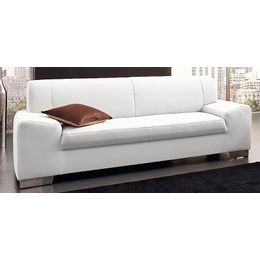 3-Sitzer DOMO collection, B:199cm H:75cm T:83cm, wei&szlig;, Microfaser aus 100% Polyester;Softlux, das pflegeleichte Kunstleder aus 80% PVC, 18% Polyester