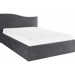 Polsterbett, B:132cm L:210cm, grau, Westfalia Schlafkomfort, Bezug Bett: wahlweise Kunstleder oder Microfaser (100%