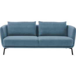 Sch&ouml;ner Wohnen Kollektion 3-Sitzer, B:210cm H:71cm T:91cm, blau, SCH&Ouml;NER WOHNEN-KOLLEKTION, 100% Polyester, Sofas, "Pearl - 5 Jahre Hersteller-Garantie, auch in Boucl&eacute;", Ma&szlig;e