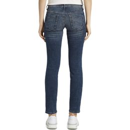 Tom Tailor Damen Slim-fit-Jeans "Alexa Slim", blau, Gr. 31, Denim/Jeans, Obermaterial: 98% Baumwolle, 2% Elasthan, Jeans, mit Knopfleiste und