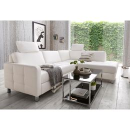 Sit & More Ecksofa SIT & MORE, B:233cm H:78cm T:196cm, wei&szlig;, Struktur fein (100% Polyester);Struktur (100% Polyester), Wohnzimmer, Sofas, "Pablo L-Form",