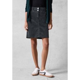 Cecil Damen Minirock, grau, Gr. 36, unifarben, Cord, 98% Baumwolle, 2% Elasthan, R&ouml;cke, mit Schlitz